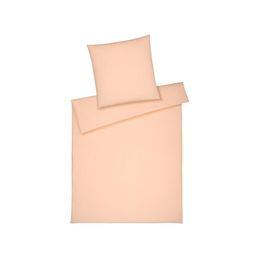 Elegante Bettw&auml;sche Breezee in pfirsich | Gr.: 135 x 200 + 80 x 80 cm