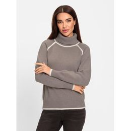Heine Pullover in taupe-champagner | Gr.: 34