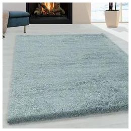 Hochflor-Teppich Ayyildiz TEPPICHE "FLUFFY 3500", blau, B:80cm H:50mm L:150cm, Polypropylen (PP), Teppiche, Langflor, Shaggy, uni, robust, auch in rund erh&auml;ltlich, Wohnzimmer