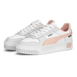 Sneaker Puma "CARINA STREET", Damen, Gr. 38, rosa (Puma wei&szlig;, rose dust, feather gray), Synthetik, unifarben, Schuhe Sneaker, mit leicht erh&ouml;htem Plateau, Innenmaterial aus Textil, Topseller