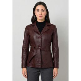 Felix Hardy Damen Lederjacke &raquo;Lederjacke mit G&uuml;rtel und Kn&ouml;pfen&laquo; L Trachtenmode