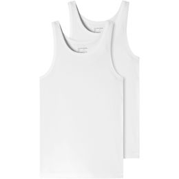 Unterhemd Schiesser "95/5", Herren, Gr. 8 (XXL), N-Gr, wei&szlig; (100, wei&szlig;), Single Jersey, Obermaterial: 95% Baumwolle, 5% Elasthan, unifarben, k&ouml;rpernah, tiefer Rundhals, Unterhemden Unterhemd, mit seitlichen N&auml;hten