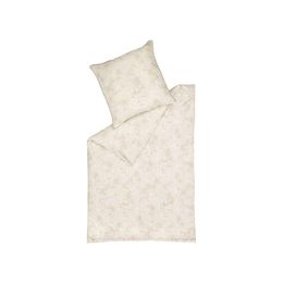 Sportalm Kitzb&uuml;hel Satin Bettw&auml;sche PALMS 1 in Beige | Gr.: 155x220 cm (40x80 cm)