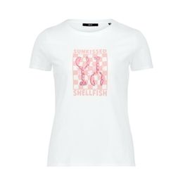 Zero Printshirt mit Aufdruck in Patch White/Ros&eacute; | Gr.: 40