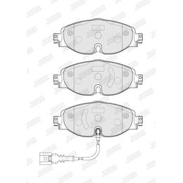 JURID Bremsbelagsatz, Scheibenbremse 573390J links rechts f&uuml;r SKODA VW SEAT CUPRA AUDI JZW698151AN 8V0698151