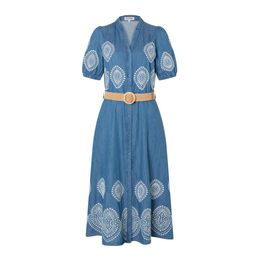 More & More More & More stilvolles, feminines Maxi-Denimkleid in blue denim | Gr.: 46