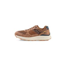 Camel Active Sneaker aus Nubuk Textil Mix mit Komfort Sohle in Cognac | Gr.: 41