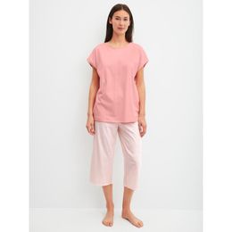 Calida Herren Calida Capri-Pyjama &raquo;Lovely Nights&laquo; 2 mit kurzem Arm und Rundhalsausschnitt, weiche Single-Jersey Qualit&auml;t S (40/42)
