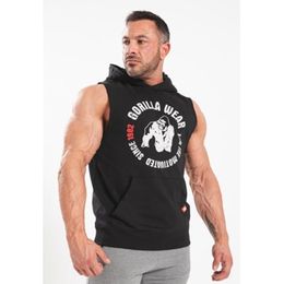 Gorilla Wear &Auml;rmelloser Marshall-Hoodie &ndash; Schwarz | Gr.: 3XL