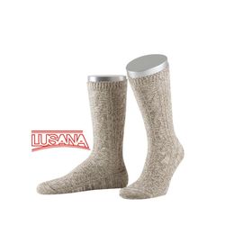 LUSANA Trachtensocken in beige | Gr.: 42/43