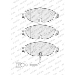 Ferodo Bremsbelagsatz, Scheibenbremse FDB4433 links rechts mit Zubeh&ouml;r f&uuml;r SKODA VW SEAT CUPRA AUDI JZW698151AN 8V0698151
