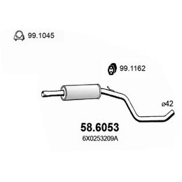 Asso Mittelschalld&auml;mpfer 586053 f&uuml;r VW