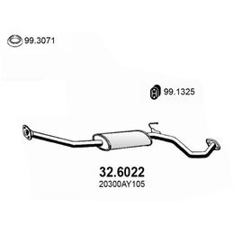 Asso Mittelschalld&auml;mpfer 326022 f&uuml;r NISSAN