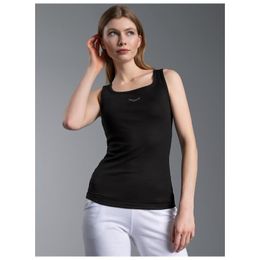 TRIGEMA Damen Tanktop &raquo;TRIGEMA Tr&auml;gershirt mit Kristallsteinen&laquo; 1 Stk. schwarz L