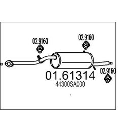 MTS MARKENTECHNIKSERVICEGMBH & CO. KG MTS Endschalld&auml;mpfer 0161314 f&uuml;r Subaru