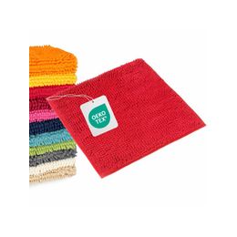 WohnDirect Badematte PARIS in Rot | Gr.: 45 x 45 cm