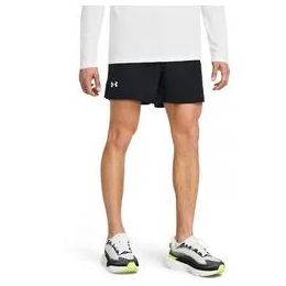 Shorts Under Armour "UA LAUNCH 5'' SHORTS", Herren, Gr. M, N-Gr, schwarz (schwarz 001), Obermaterial: 100% Polyester, Hosen Shorts, sportlicher Stil, f&uuml;r intensive Workouts und Fitnessaktivit&auml;ten