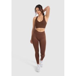 Smilodox Leggings Amaze Scrunch Pro in Hellbraun | Gr.: M
