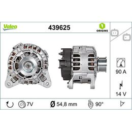 Valeo Generator NEW ORIGINAL PART 439625 14V 90A f&uuml;r RENAULT (DFAC) 8200406270 8200406207 7711497092