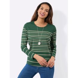 WITT WEIDEN Ringelshirt in moos-sand-geringelt | Gr.: 36