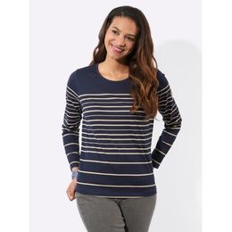 WITT WEIDEN Ringelshirt in marine-sand-geringelt | Gr.: 36