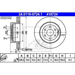 ATE Bremsensatz-Vorn und hinten SG00000DLH Bremsensatz, Scheibenbremse vorne rechts links bel&uuml;ftet 320mm f&uuml;r INFINITI RENAULT NISSAN D1060-1MF0A D1060