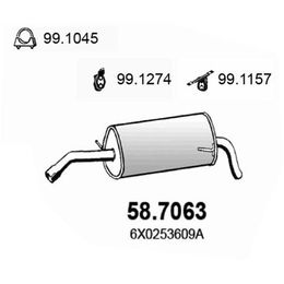 Asso Endschalld&auml;mpfer 587063 f&uuml;r VW