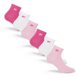 Fila Damen Kurzsocken &raquo;UNISEX QUARTER PLAIN SOCKS&laquo; 6 Paar, mit Logo-Schriftzug 39-42