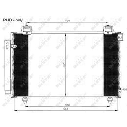 NRF Kondensator, Klimaanlage EASY FIT 35593 f&uuml;r TOYOTA 884500F100 8845005091 8845005090