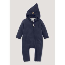 hessnatur Fleece-Overall in dunkelblau | Gr.: 50/56