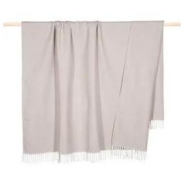 Wohndecke Pad "FINE EDGE", beige, B:150cm L:200cm, Mischgewebe, Wohndecken, Wohndecke, Made in Europe, Wendefunktion, Zickzack Design, mit Fransen, 150x200