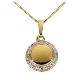 Kettenanh&auml;nger Firetti "Schmuck Geschenk Gold 333 Halsschmuck Anh&auml;nger f&uuml;r Halskette", wei&szlig; (gelbgoldfarben, wei&szlig;goldfarben, wei&szlig;, wwei&szlig;), Schmuckanh&auml;nger, Damen, 0,01 P2 = erkennbare Einschl&uuml;sse, Diamanten Gelbgold 333, 0,8 g, Diamanten, Gelbgold 333, Kettenanh&auml;nger, Made in Germany - mit Diamant