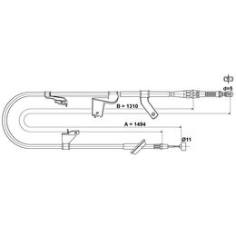 ATE Seilzug, Feststellbremse 24.3727-2009.2 f&uuml;r SUZUKI 54402-57K00
