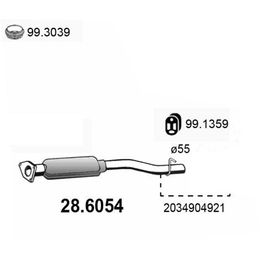 Asso Mittelschalld&auml;mpfer 286054 f&uuml;r Mercedes