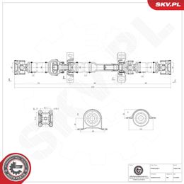 ESEN SKV Antriebswelle 76SKV108 vorne rechts links 60mm f&uuml;r MERCEDES-BENZ A6394101716 A6394101916 A6394107006