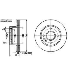 ATE Bremsensatz ijf1418gj0 Vorderachse bel&uuml;ftet 239mm 24mm f&uuml;r Ford
