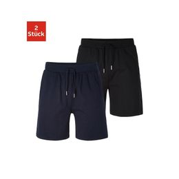 AUTHENTIC LE JOGGER Herren AUTHENTIC LE JOGGER Schlafshorts &raquo;kurze Relaxshorts, mit Kordel&laquo; aus reiner Baumwolle blau 44/46 (S), N-Gr