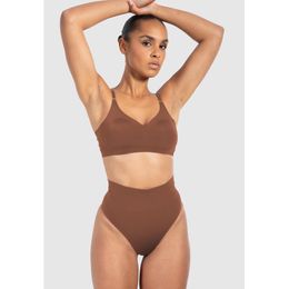 Smilodox Mid Waist String Nysa in Braun | Gr.: S