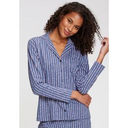 Vivance Dreams Damen Pyjamaoberteil 1-teilig, mit sch&ouml;nem Allover-Muster 36/38