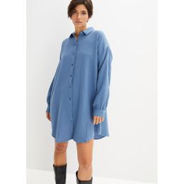 bonprix Damen bonprix Longbluse Oversize-Passform, aus Musselin, mit langem Arm 34