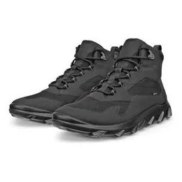 Schn&uuml;rboots Ecco "MX M", Herren, Gr. 41, schwarz, Lederimitat, Textil, Schuhe Schn&uuml;rboots, Outdoorschuh, Wanderschuh, Winterboots mit GORE-TEX