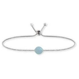 Silberarmband Engelsrufer "POWERFUL STONE BLAUER ACHAT", bunt (silberfarben, blau, blau), Armb&auml;nder, Damen, 22cm, Silber 925 (Sterlingsilber), Silberarmband, mit Achat