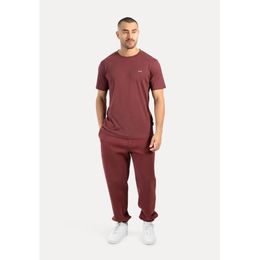 Smilodox T-Shirt Ilyas in Bordeaux | Gr.: 3XL