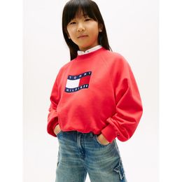 Tommy Hilfiger Damen Sweatshirt &raquo;TOMMY WAVE FLAG CREWNECK&laquo;, Kinder bis 16 Jahre, verdeckter Saum, relaxed fit 4 (104)