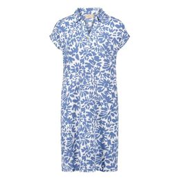 Cartoon Casual-Kleid mit &uuml;berschnittenen &Auml;rmeln in Wei&szlig;/Hellblau | Gr.: 38