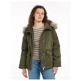 Parka Tommy Hilfiger, Damen, Gr. S (36), gr&uuml;n (army gr&uuml;n), Obermaterial: 100% Polyester. Futter: 100% Polyester. Wattierung: 100% Polyester, regular fit, Jacken Parka, mit Logopatch