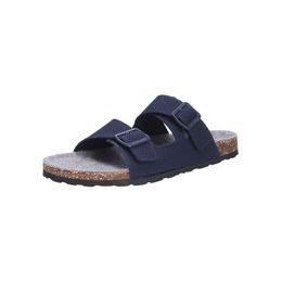 Giesswein Tieffu&szlig;bett Pantolette MERINO SLIDES in blau | Gr.: 47