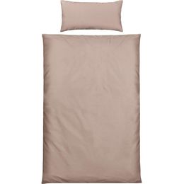 Erwin M&uuml;ller Erwin M&uuml;ller Mako-Satin Bettw&auml;sche Landshut in taupe | Gr.: 200x200 (2x 80x80 cm)