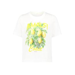 Cartoon Kurzarm-Shirt mit Rundhalsausschnitt in Patch Creme/Yellow | Gr.: 36