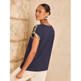Love & Roses T-Shirt Damen Gr&ouml;&szlig;e XXXL marine / cognac